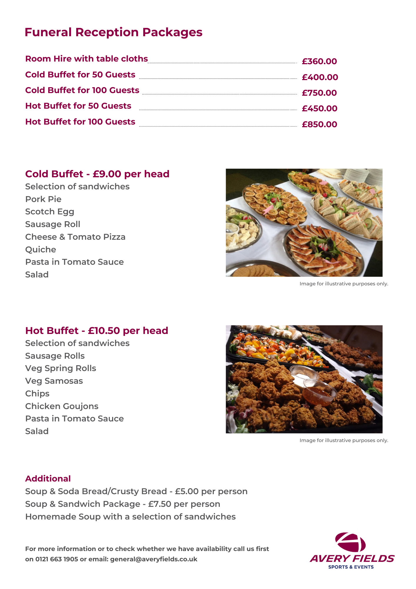 Funerals - Avery Fields Sports and Events